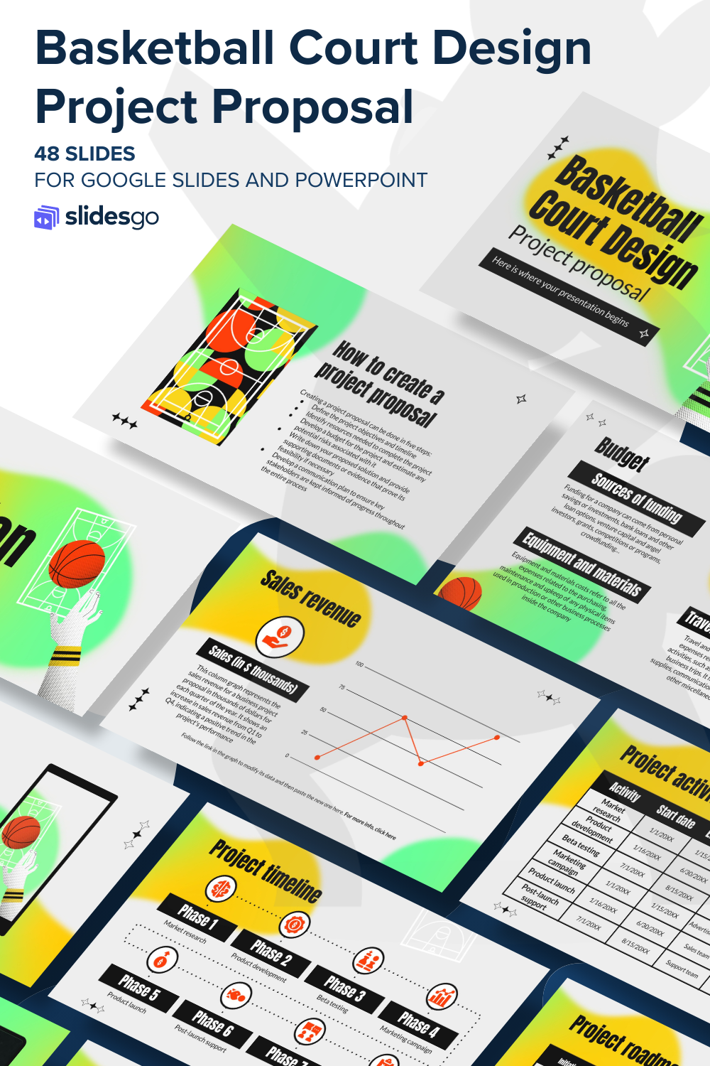 Basketball Court Design | Google Slides & PPT