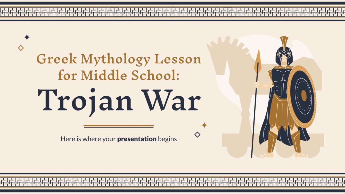 Plantillas gratis de Google Slides y PPT de mitología griega