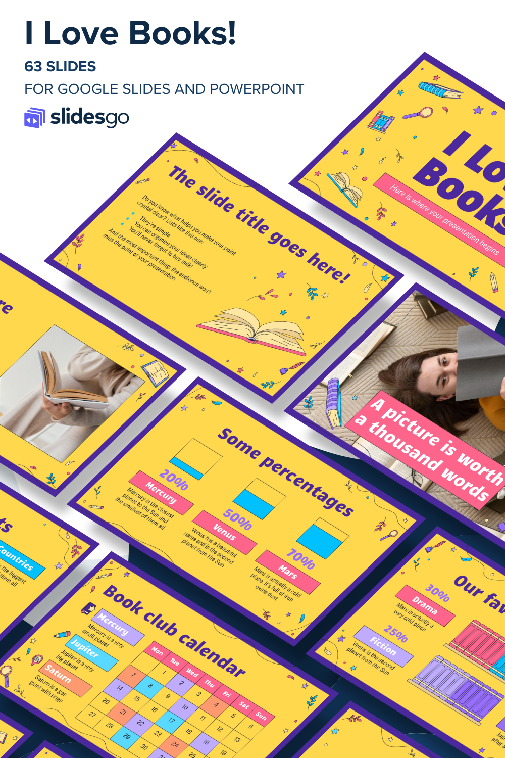 I Love Books! | Google Slides and PowerPoint template