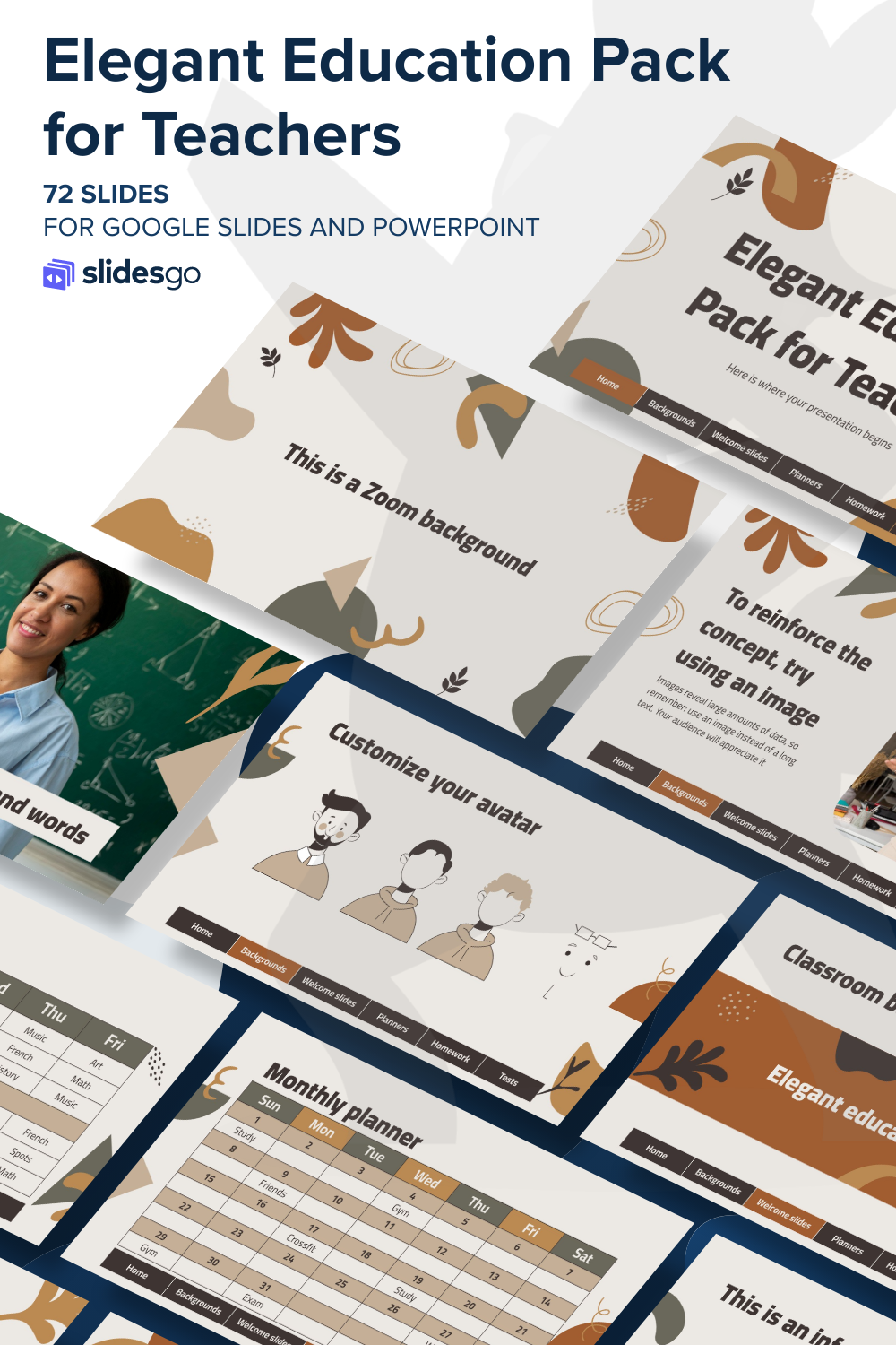 Elegant Education Pack for Teachers | Google Slides & PPT