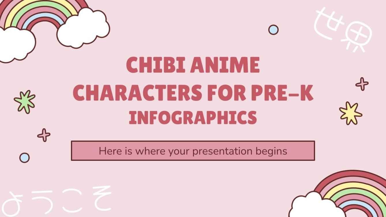 Chibi Anime Characters for Pre-K Infographics