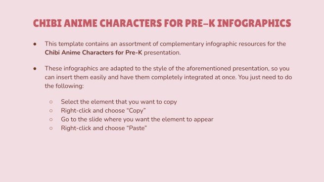 Chibi Anime Characters for Pre-K Infographics