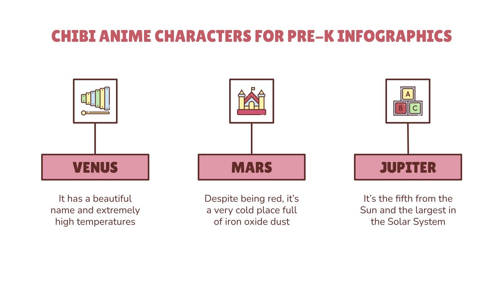 Chibi Anime Characters for Pre-K Infographics