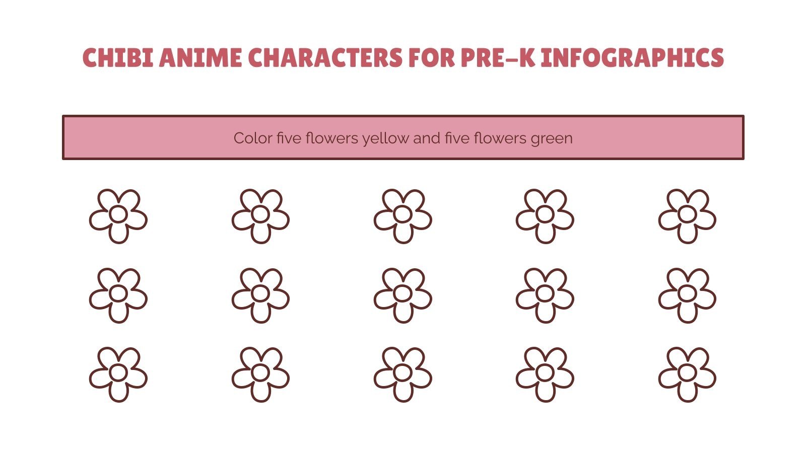Chibi Anime Characters for Pre-K Infographics