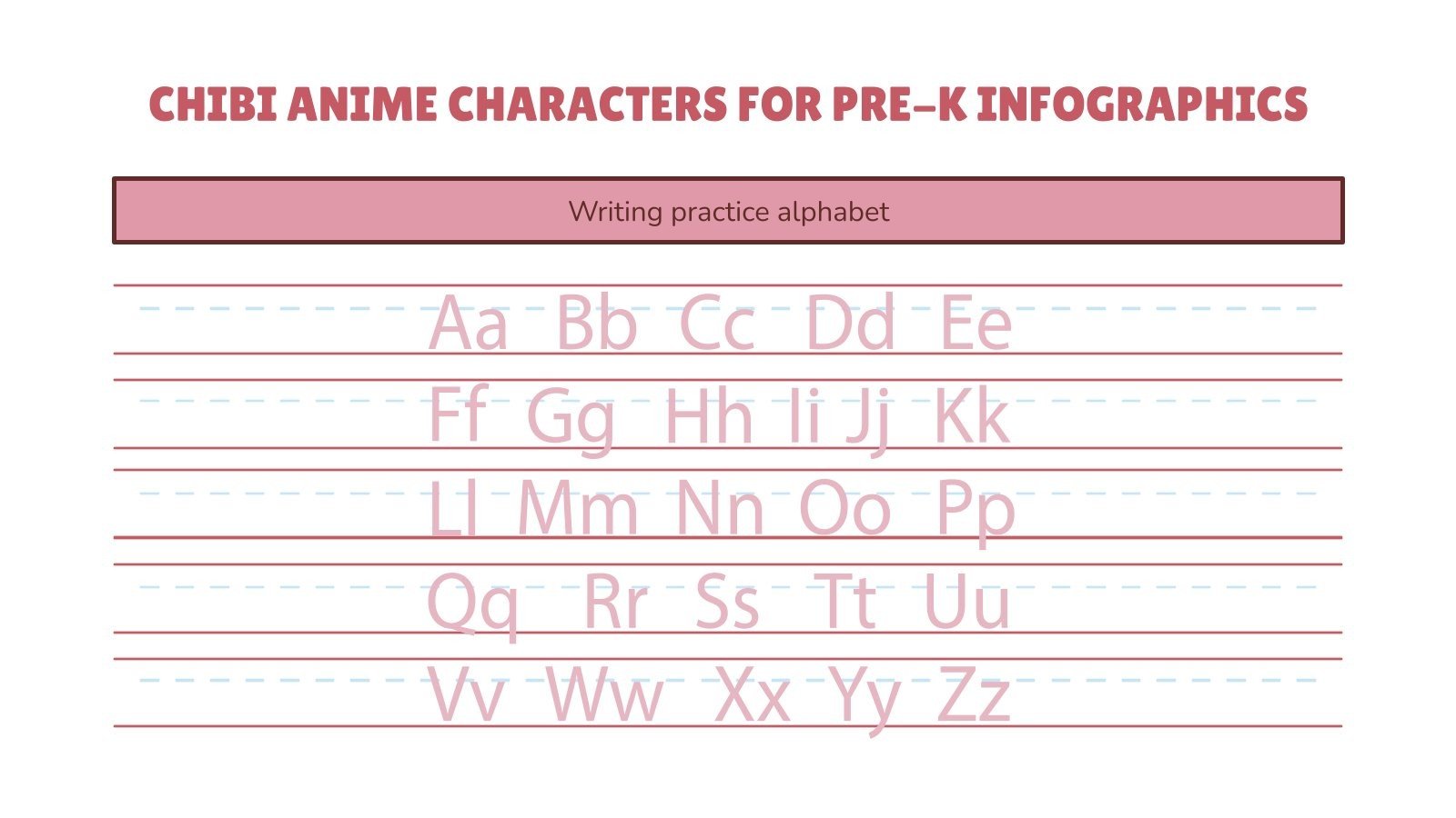 Chibi Anime Characters for Pre-K Infographics