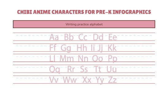 Chibi Anime Characters for Pre-K Infographics
