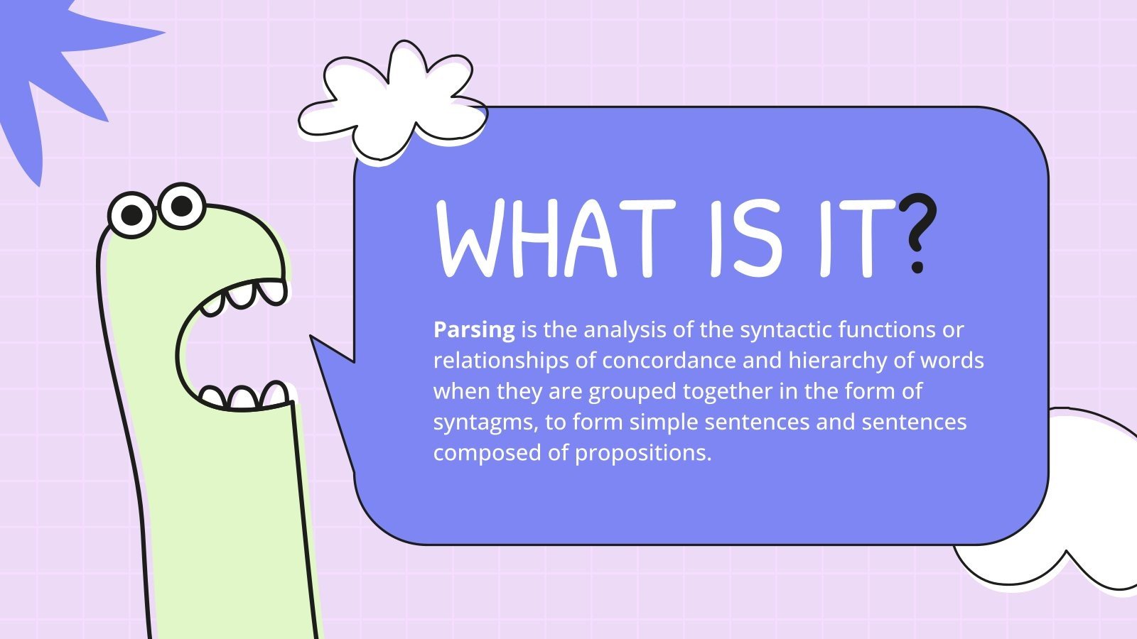Parsing: Part One | Google Slides and PowerPoint template