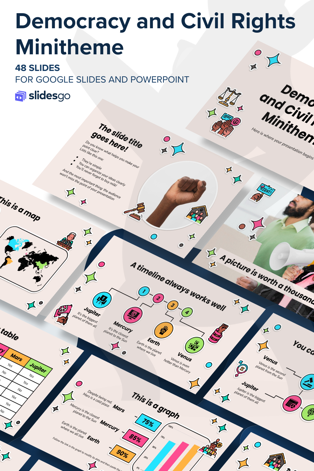 Democracy and Civil Rights Minitheme | Google Slides