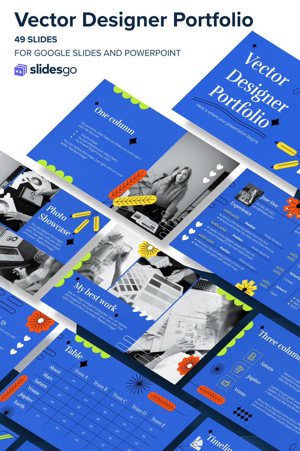 Vector Designer Portfolio | Google Slides & PowerPoint