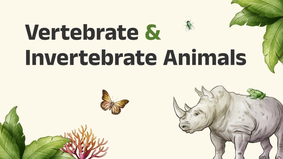 Vertebrate & Invertebrate Animals | Google Slides & PPT
