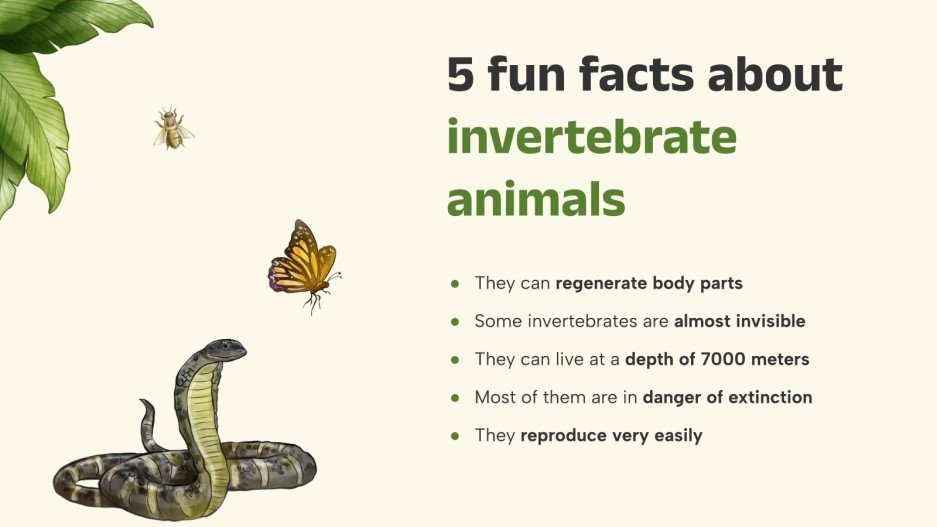 Vertebrate & Invertebrate Animals | Google Slides & PPT