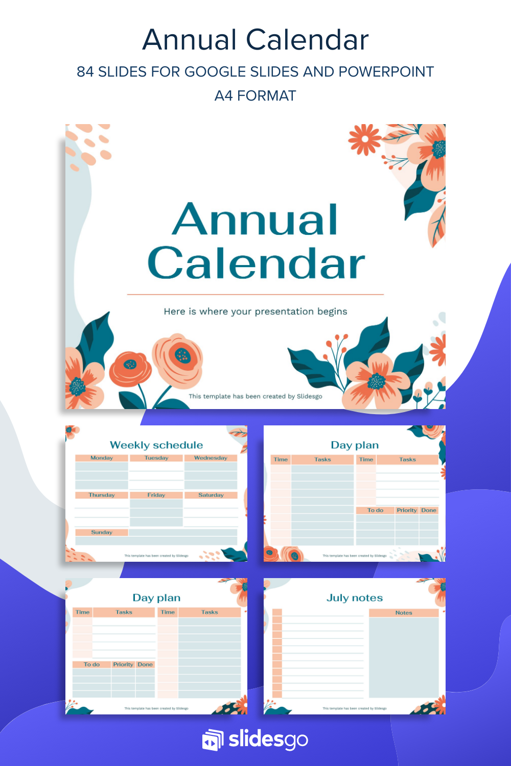 Annual Calendar | Google Slides & PowerPoint