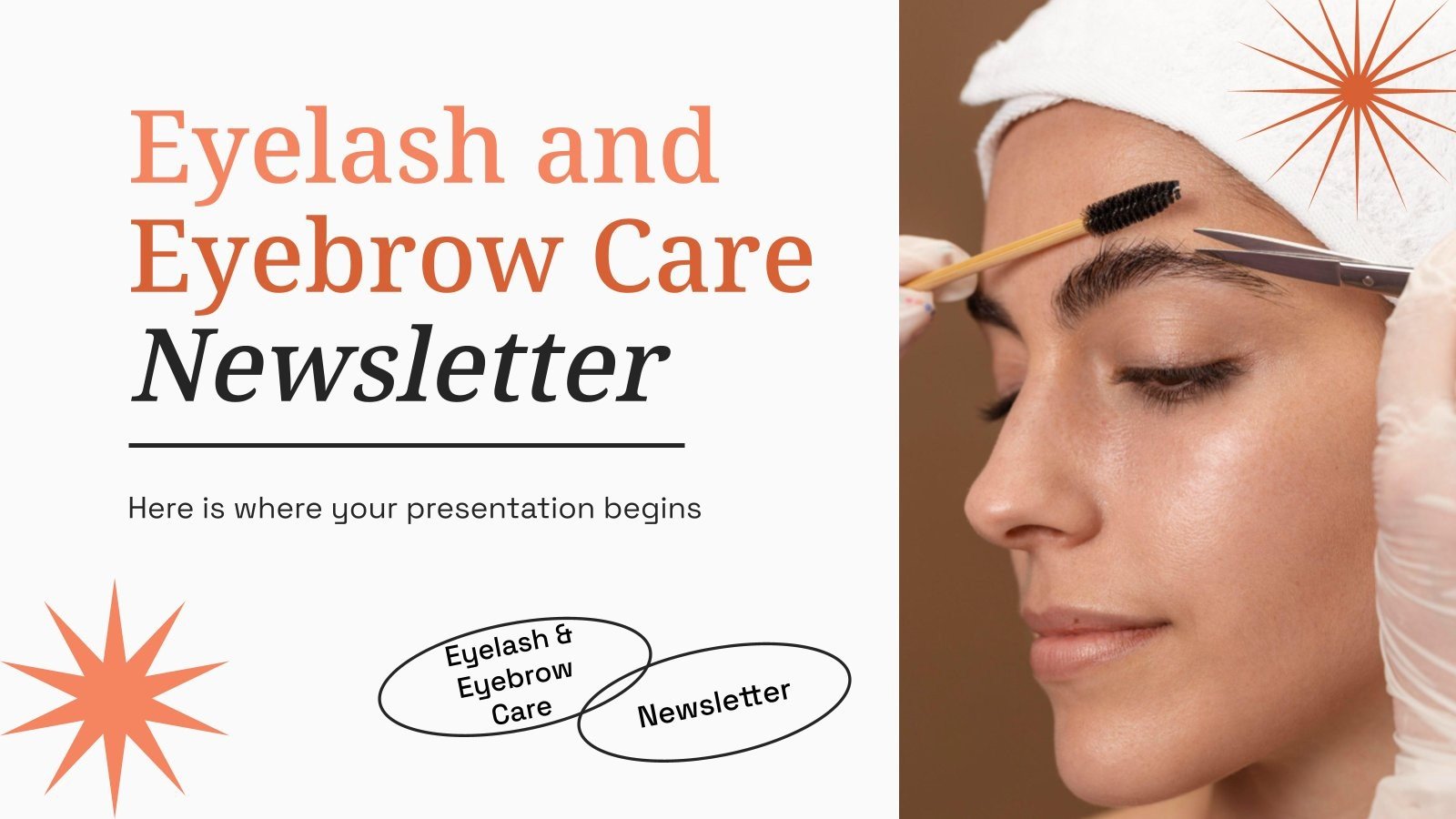 Eyelash and Eyebrow Care Newsletter | Google Slides & PPT