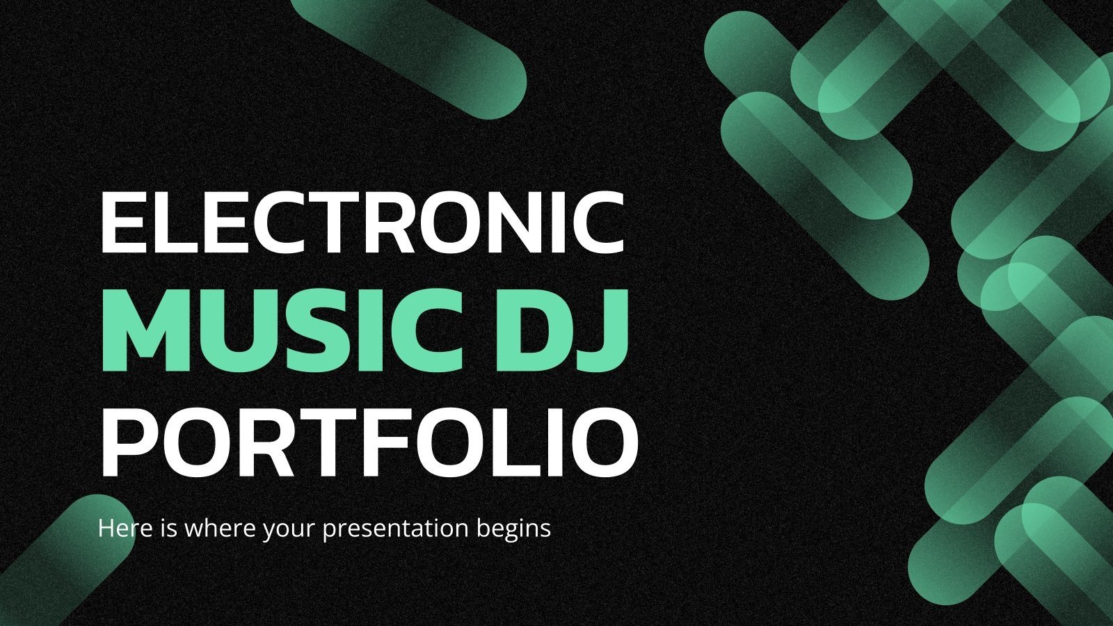 Electronic Music DJ Portfolio | Google Slides & PowerPoint