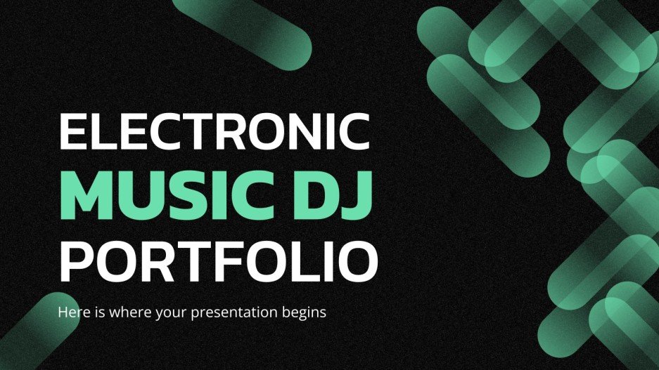 Electronic Music DJ Portfolio | Google Slides & PowerPoint