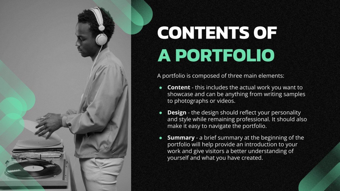 Electronic Music DJ Portfolio | Google Slides & PowerPoint