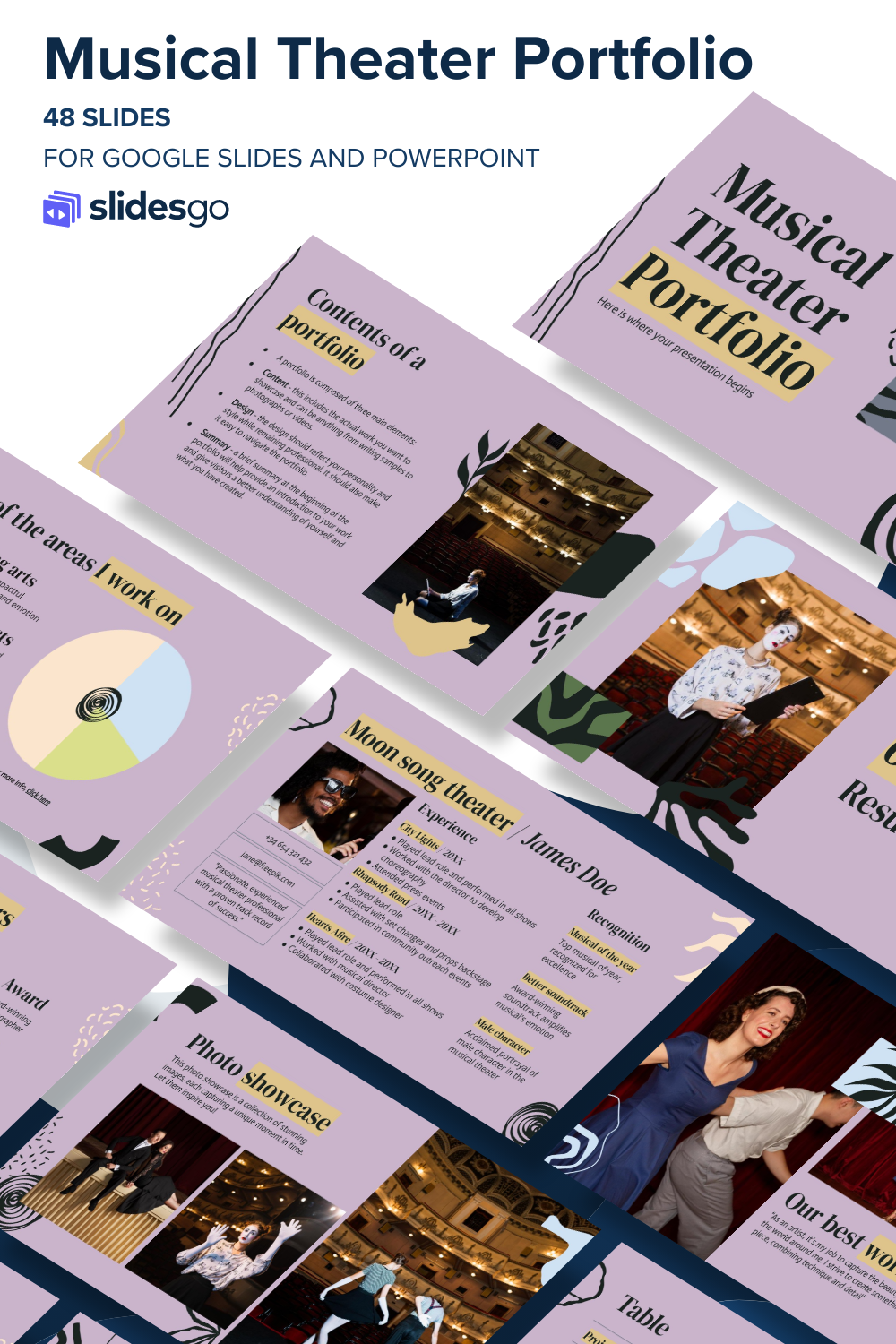Musical Theater Portfolio | Google Slides & PowerPoint