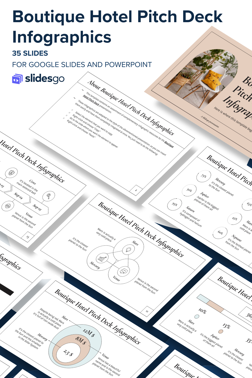 Boutique Hotel Pitch Deck Infographics | Google Slides & PPT