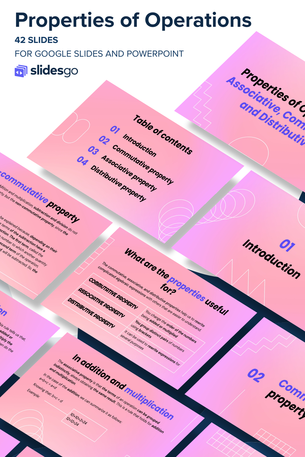 Associative, Commutative and Distributive Properties