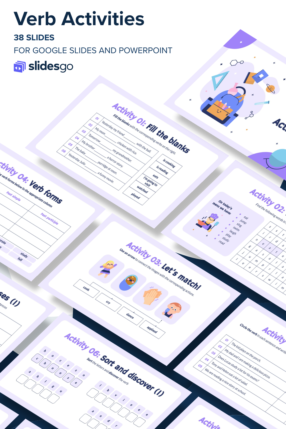 Verb Activities | Google Slides & PowerPoint