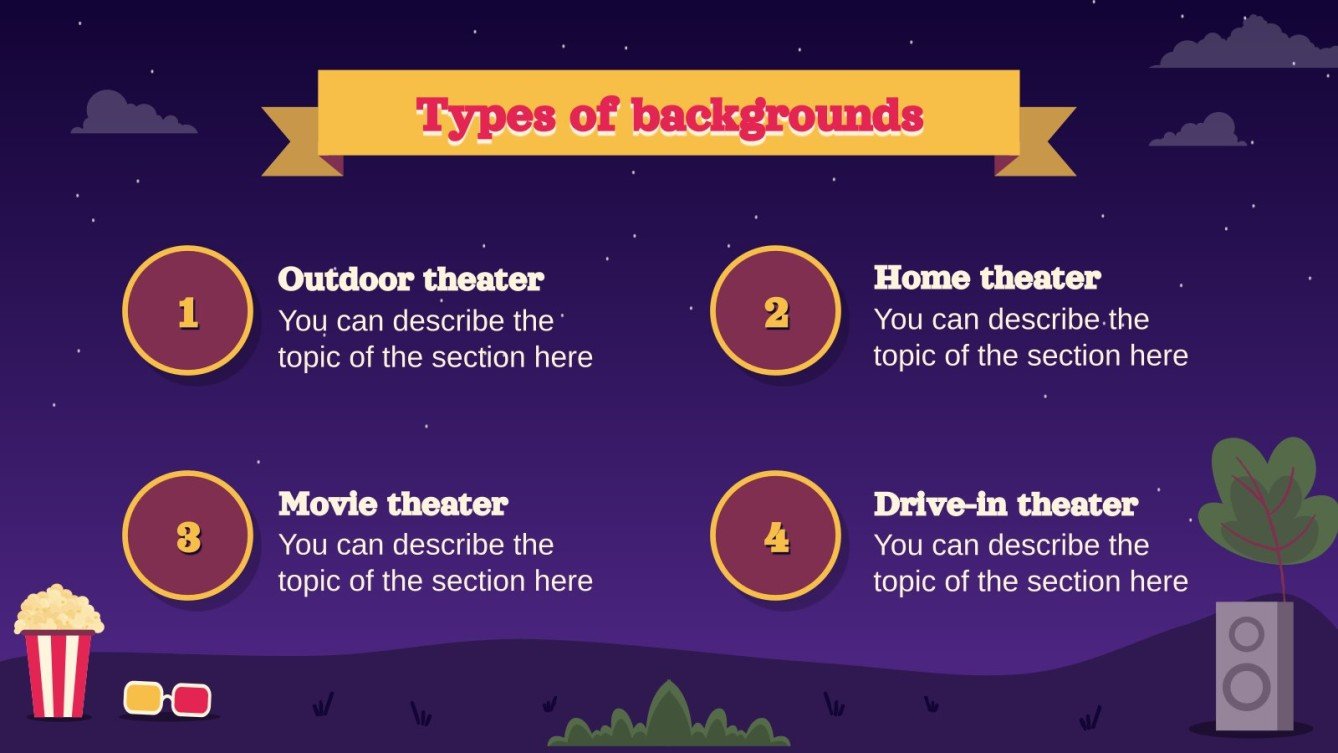 Cinema Backgrounds | Google Slides & PowerPoint
