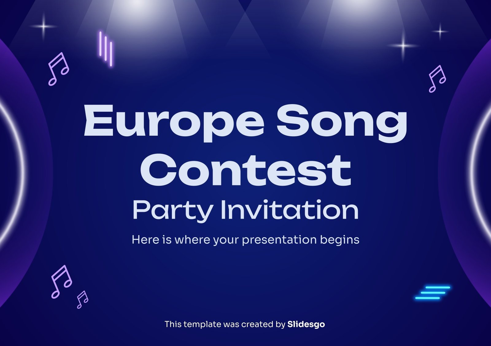 Europe Song Contest Party Invitation | Google Slides & PPT