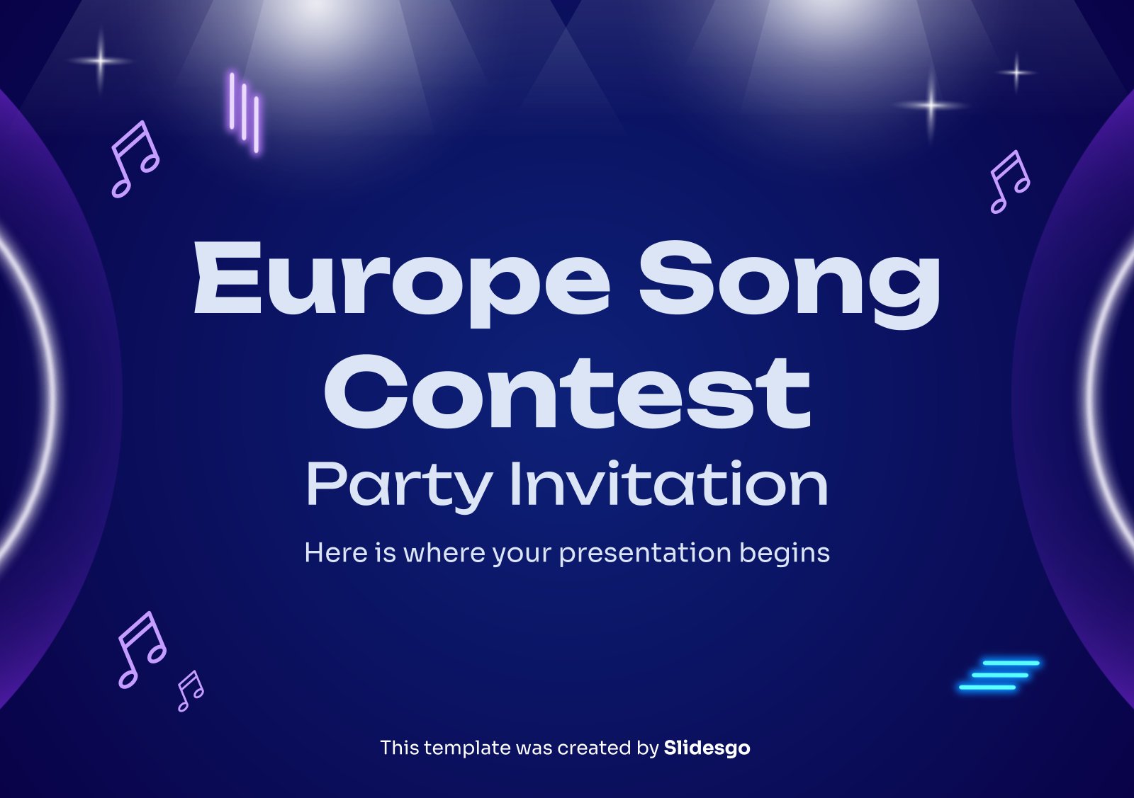 Europe Song Contest Party Invitation | Google Slides & PPT