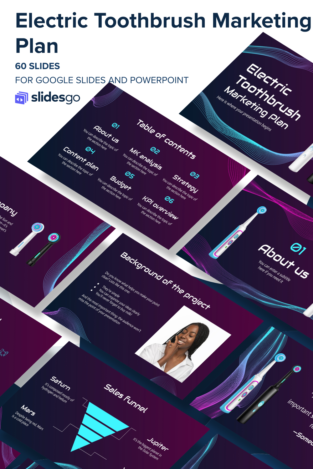 Electric Toothbrush Marketing Plan | Google Slides & PPT