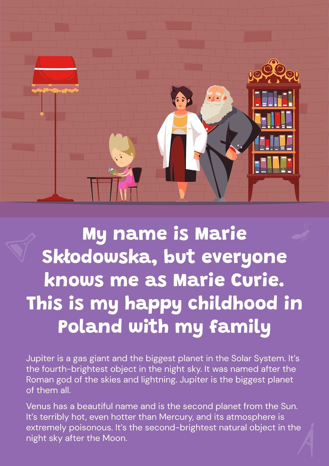 The Scientist Marie Curie Storybook | Google Slides & PPT