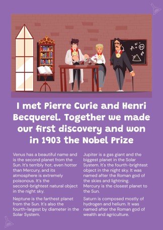 The Scientist Marie Curie Storybook | Google Slides & PPT