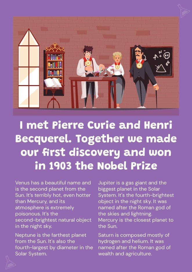 The Scientist Marie Curie Storybook | Google Slides & PPT