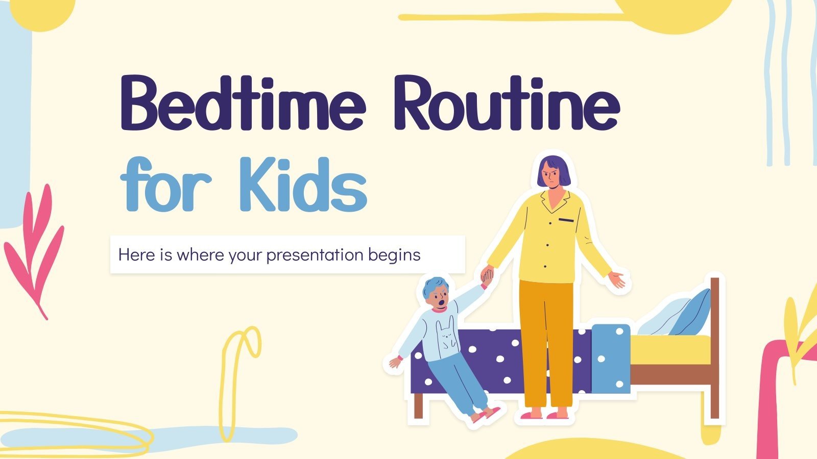 아이들을 위한 취침 루틴 | Google Slides와 PowerPoint