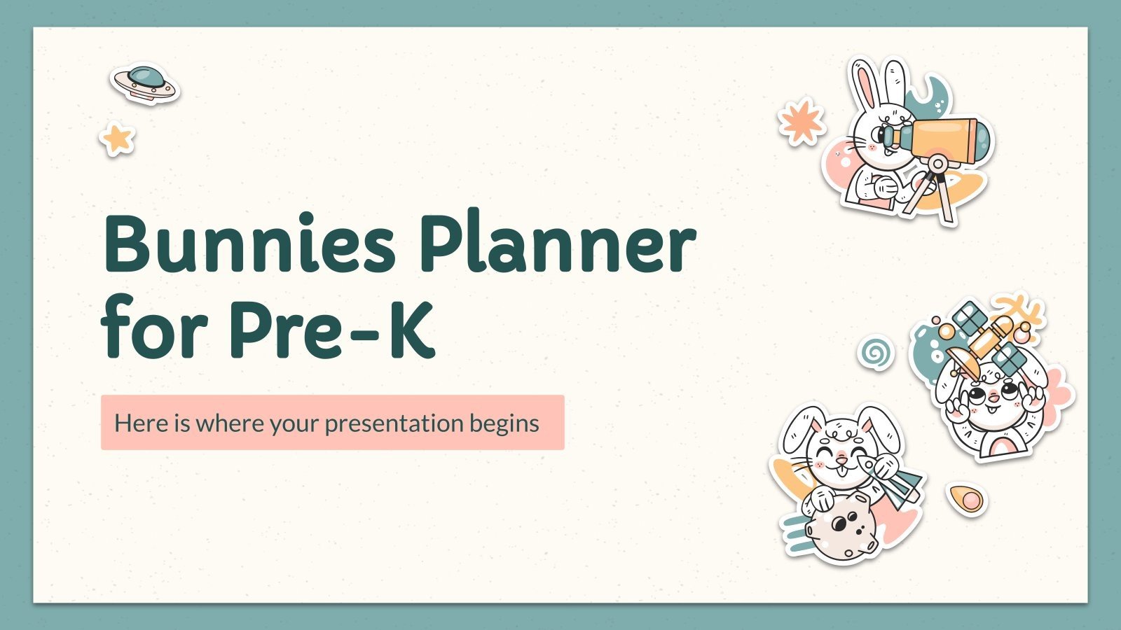 Bunnies Planner for Pre-K | Google Slides & PPT