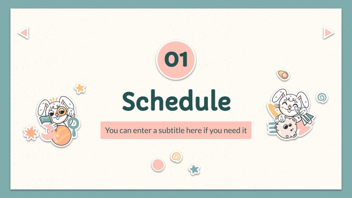 Bunnies Planner for Pre-K | Google Slides & PPT