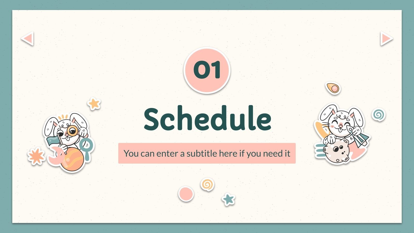 Bunnies Planner for Pre-K | Google Slides & PPT