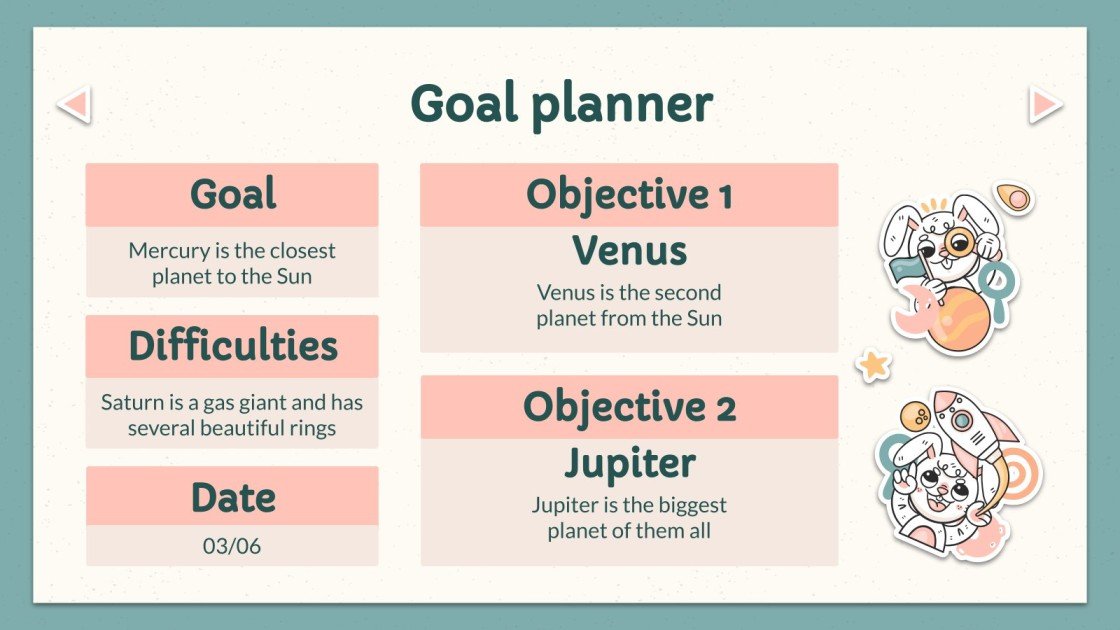 Bunnies Planner for Pre-K | Google Slides & PPT