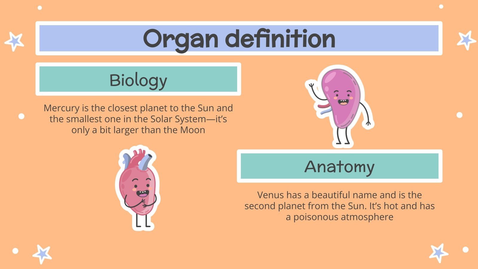 Biology Subject for Pre-K: Body Organs | Google Slides & PPT