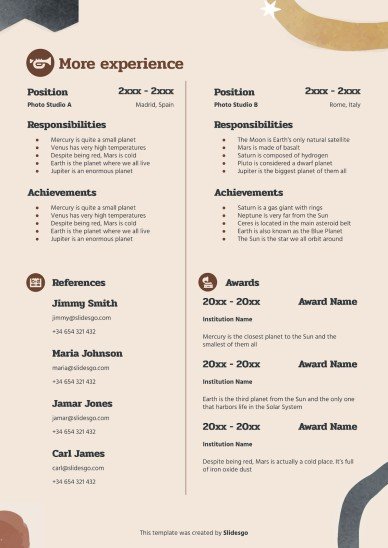 Bohemian Resume | Google Slides & PowerPoint template
