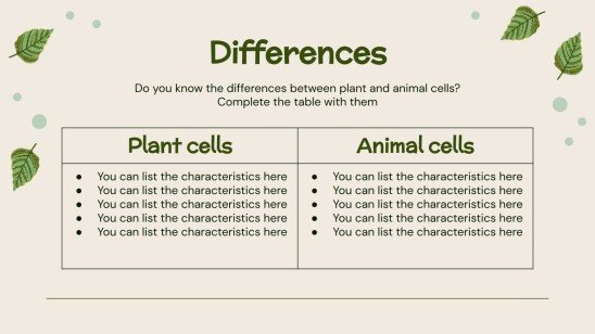 Biology Subject for Middle School: Plant Cells
