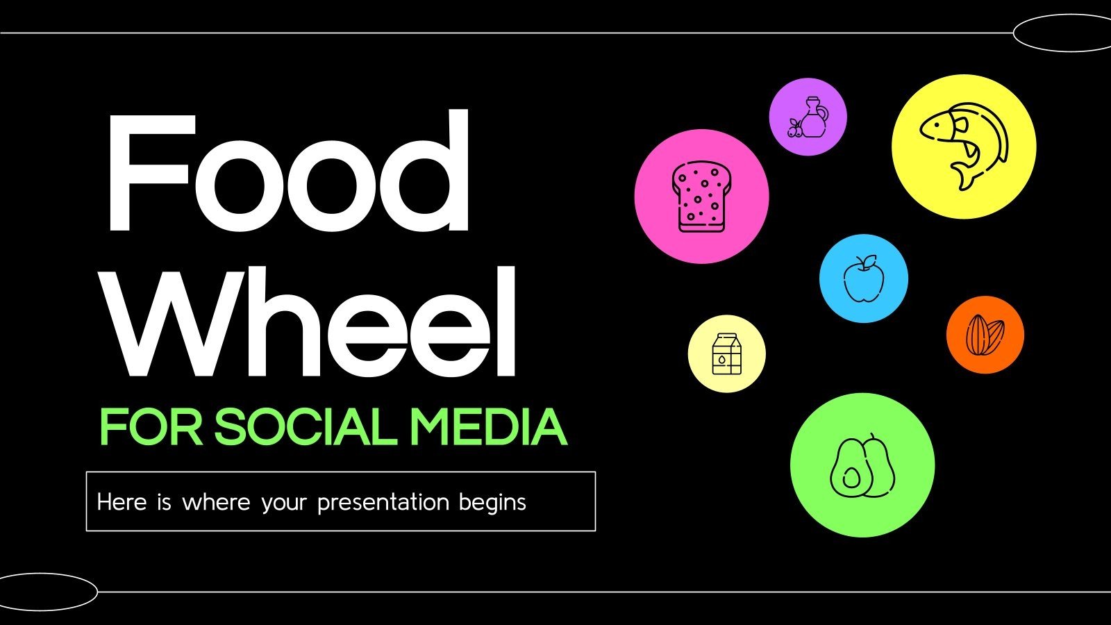 Food Wheel for Social Media | Google Slides & PowerPoint