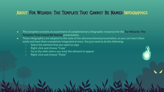 For Wizards: The Template That Cannot Be Named Infographics