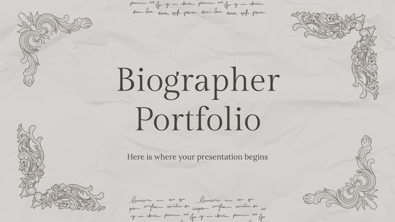 Plantillas de Google Slides y PPT para escribir tu biografía