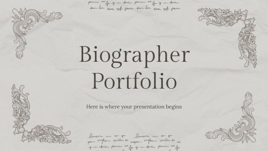 Plantillas de Google Slides y PPT para escribir tu biografía