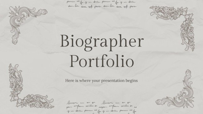 Plantillas de Google Slides y PPT para escribir tu biografía