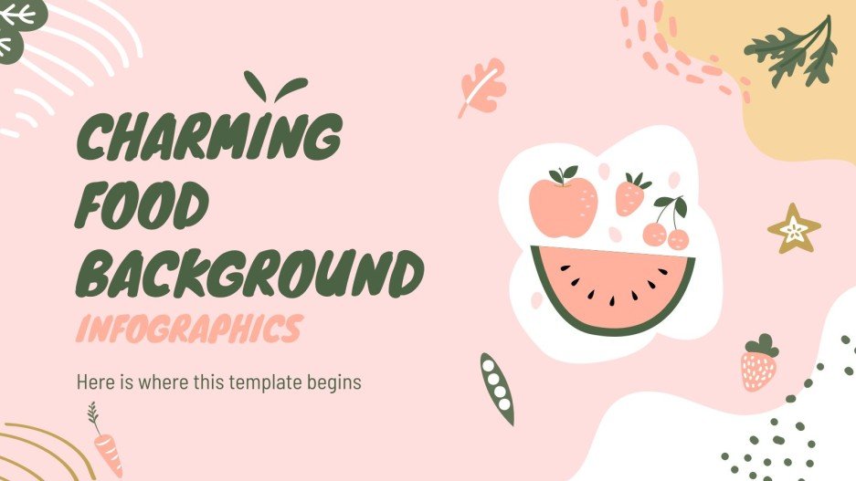 Charming Food Background Infographics | Google Slides