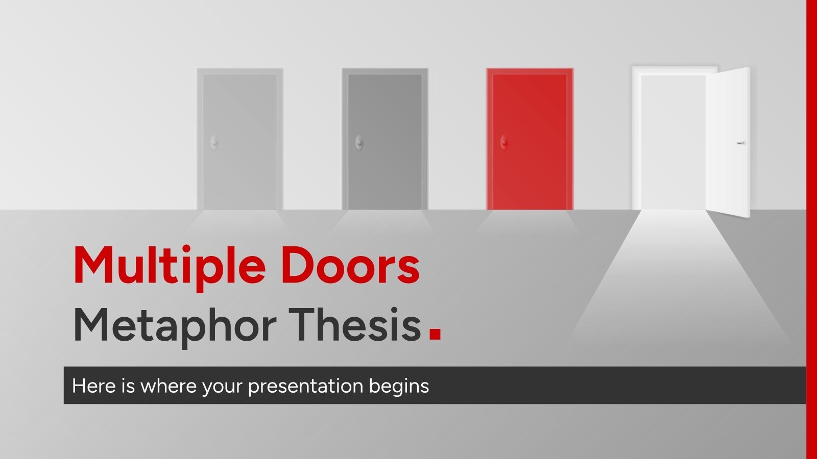 Multiple Doors Metaphor Thesis | Google Slides & PPT