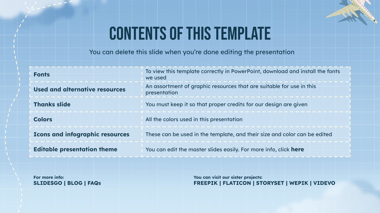 Flying Airplane Theme | Google Slides & PPT
