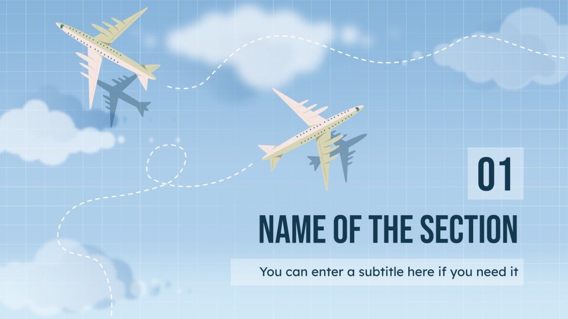 Flying Airplane Theme | Google Slides & PPT