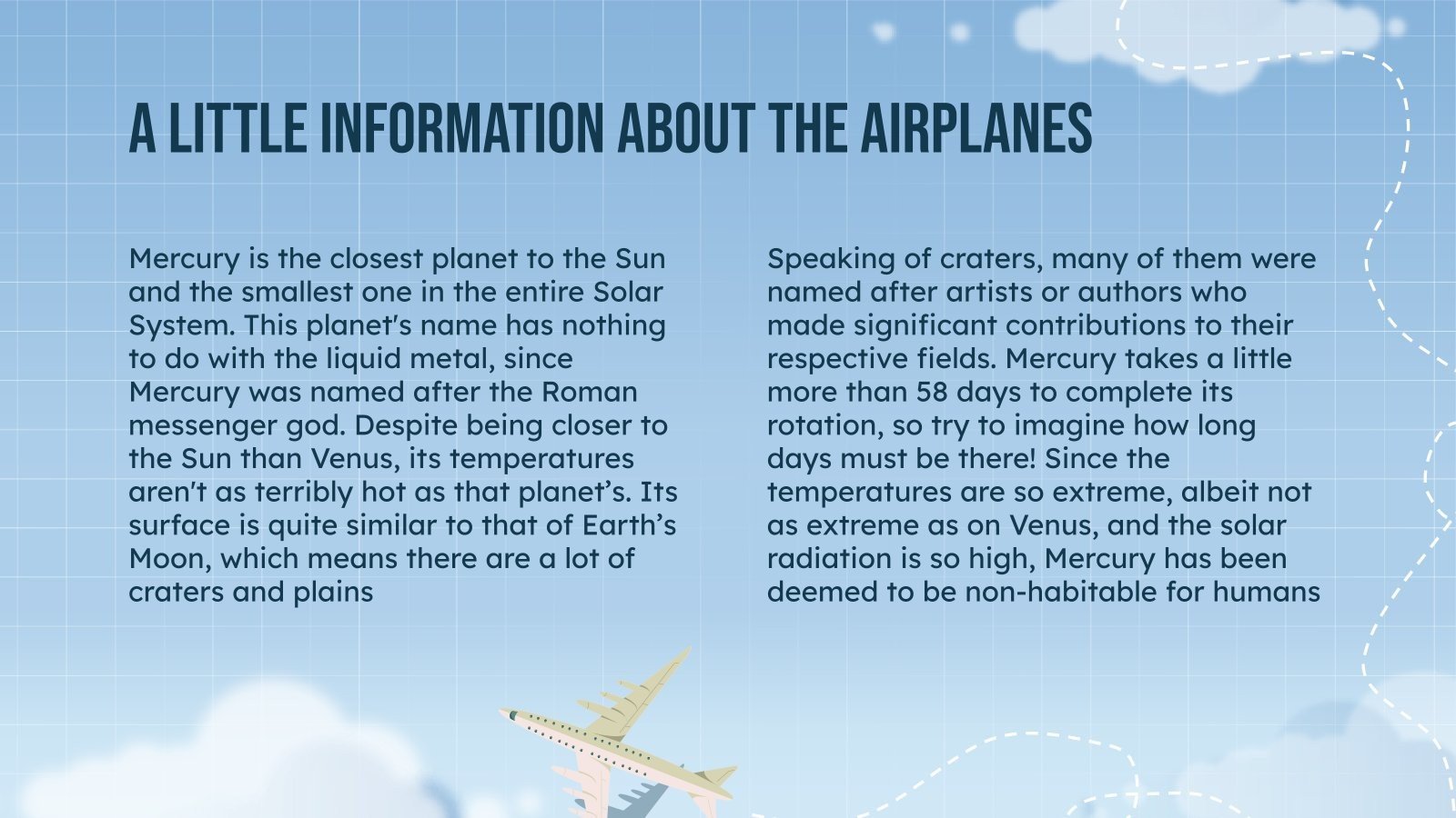 Flying Airplane Theme | Google Slides & PPT