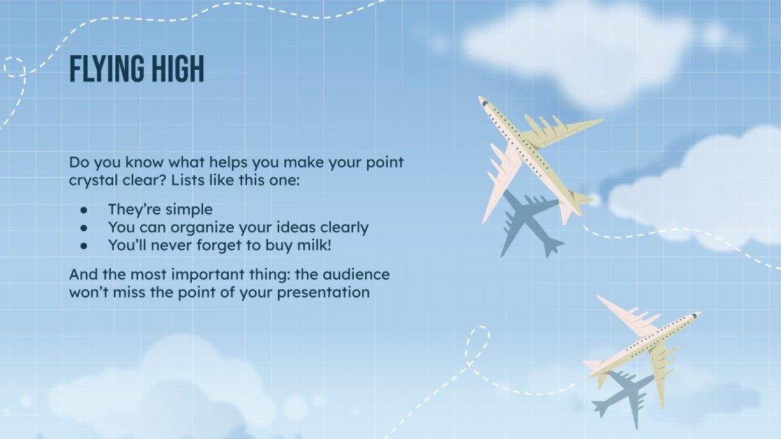 Flying Airplane Theme | Google Slides & PPT